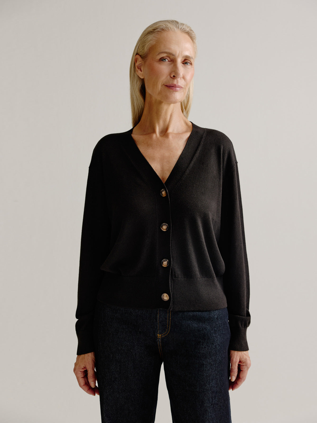 August Cardigan – Open cardigan in soft Seawool blend